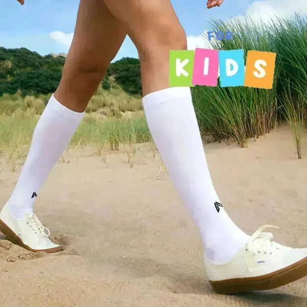 Kids Knee-High Socks White US 3-6Y | Soccer | Empulse Australia – EMPULSE